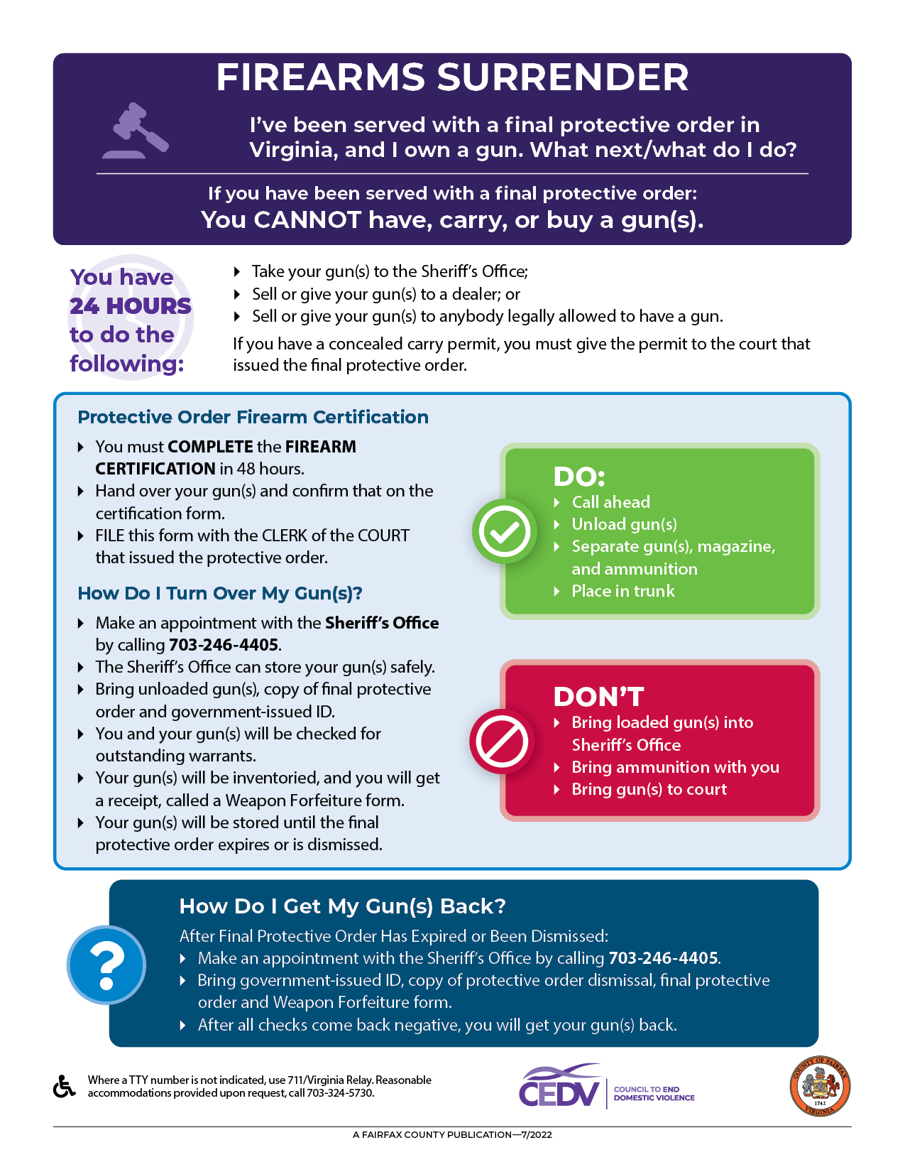 Firearms Surrender | Family Services