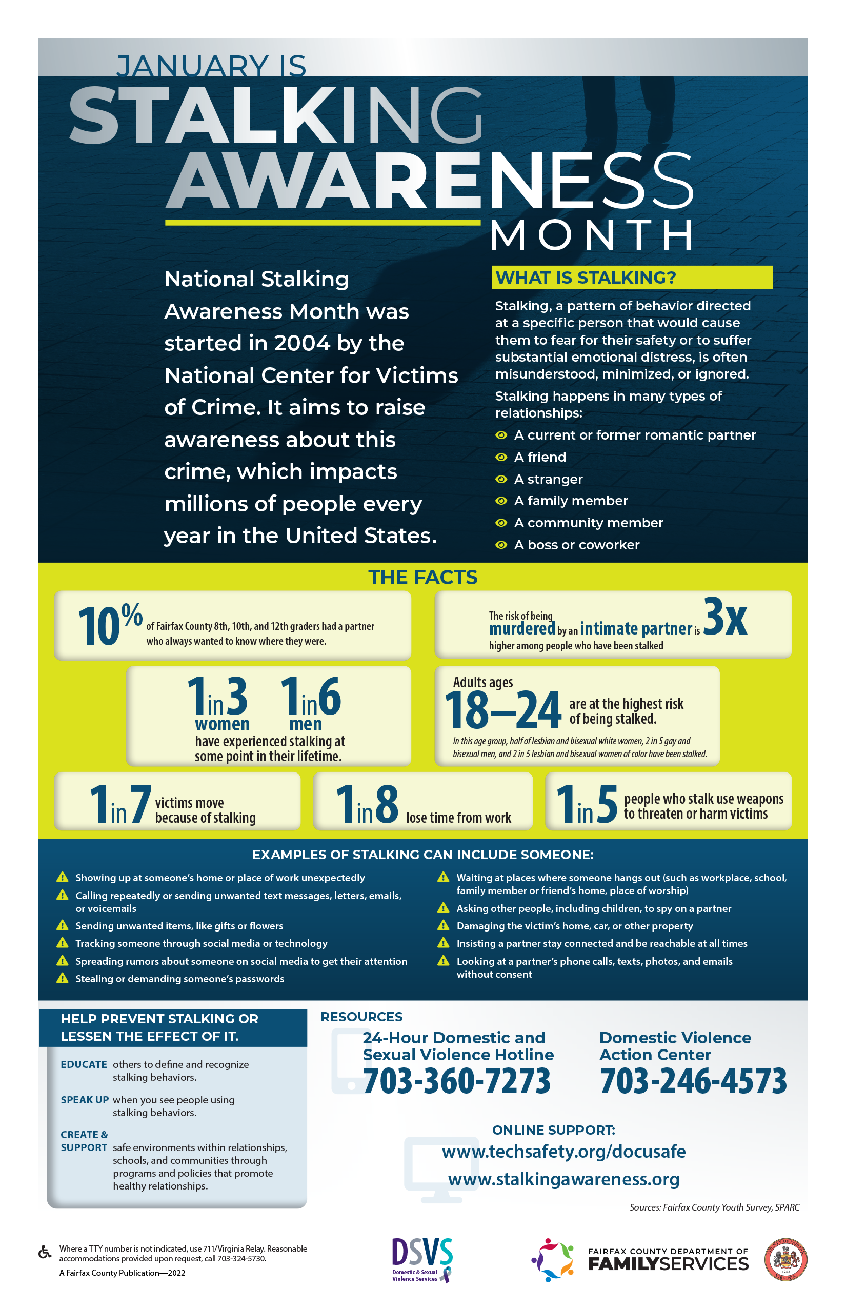 Stalking Awareness Month – Community Engagement Toolkit | Family Services