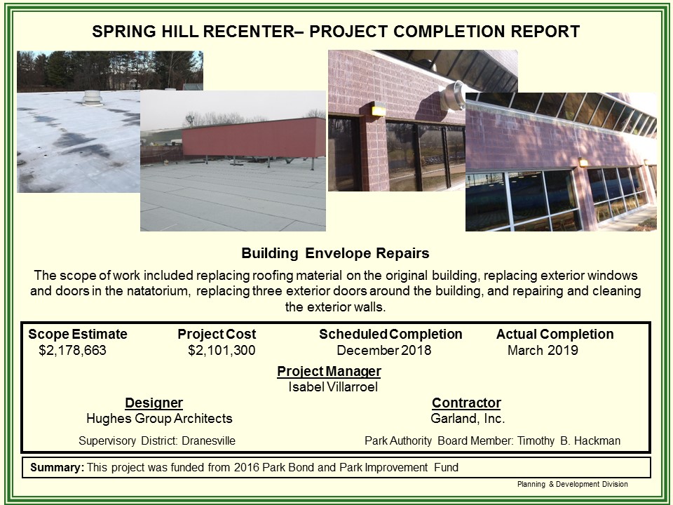 Dranesville District Projects | Park Authority