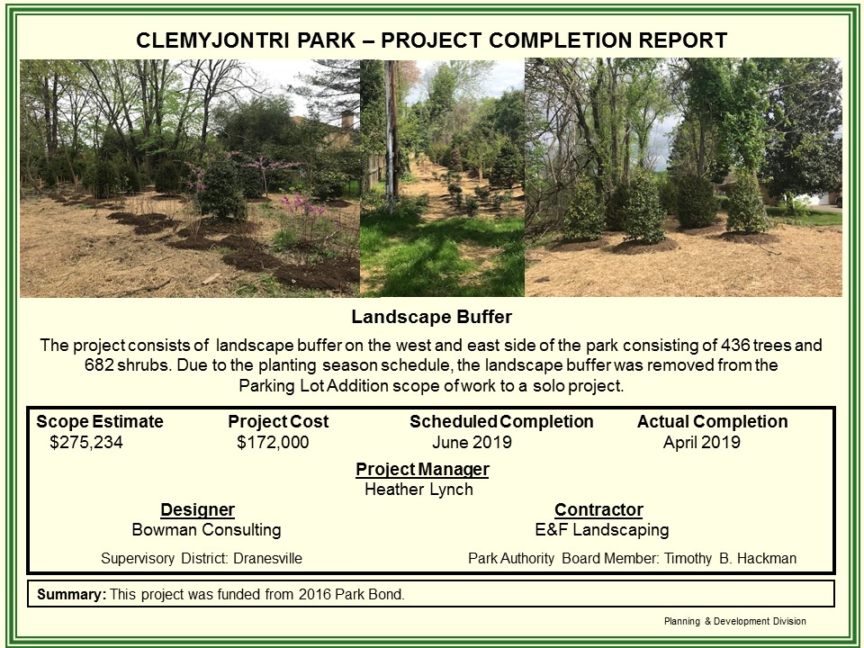 Dranesville District Projects | Park Authority
