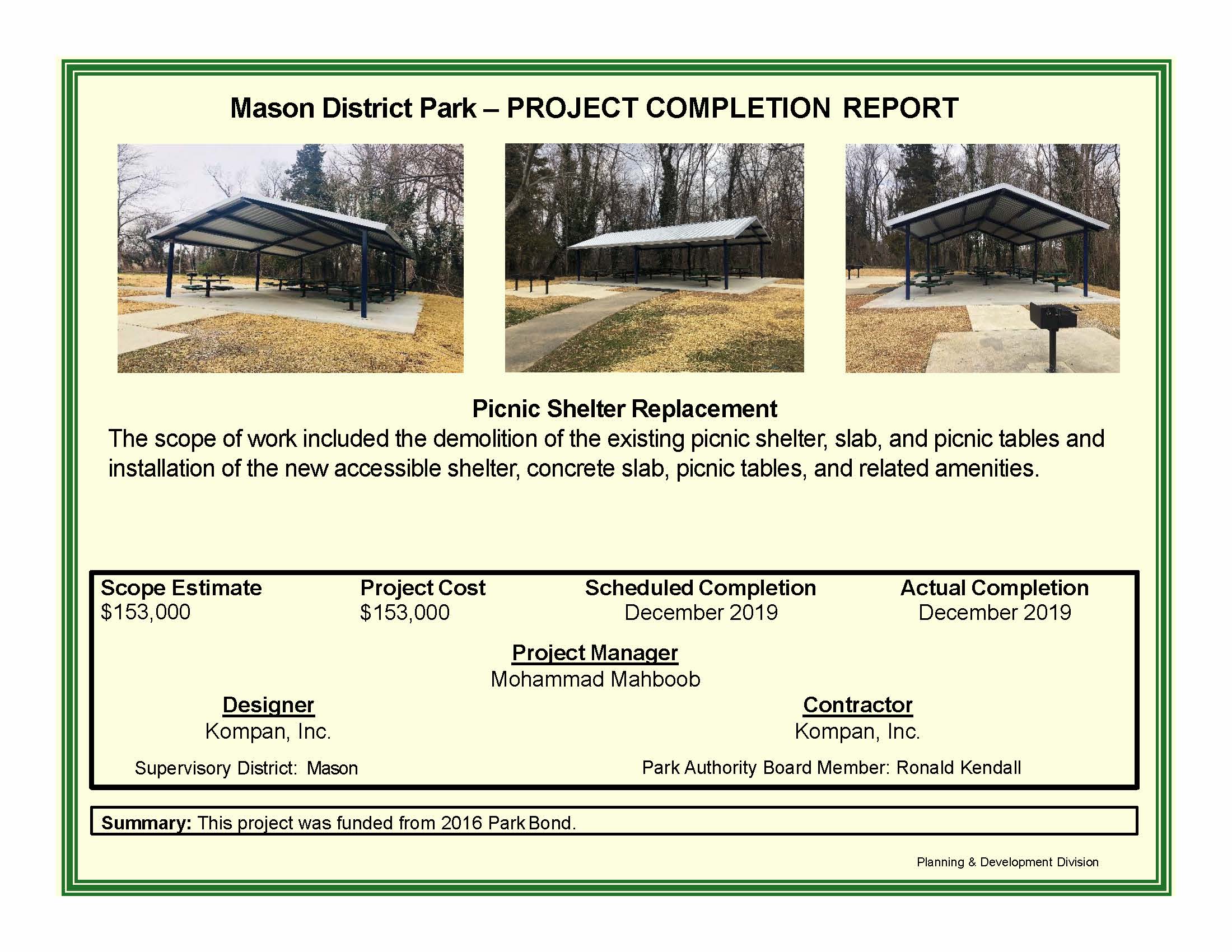 Mason District Projects | Park Authority