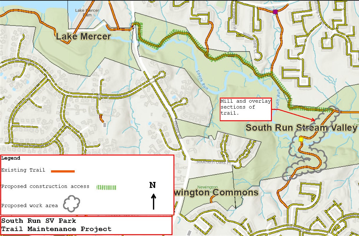 Trail Maintenance Project Underway in South Run Stream Valley Park ...